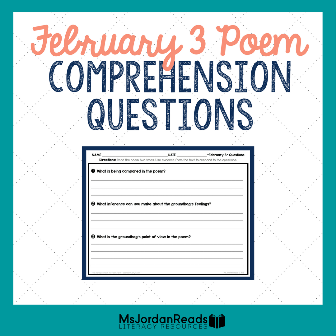 "February 3" Poem Comprehension - MsJordanReads