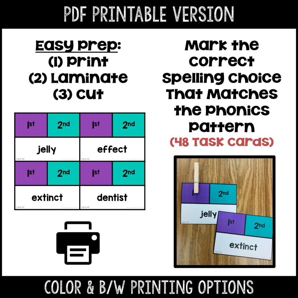 Clip-It Phonics & Spelling: Accented Syllables- Printable and Google ...