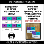 Clip-It Phonics & Spelling: Accented Syllables- Printable and Google ...