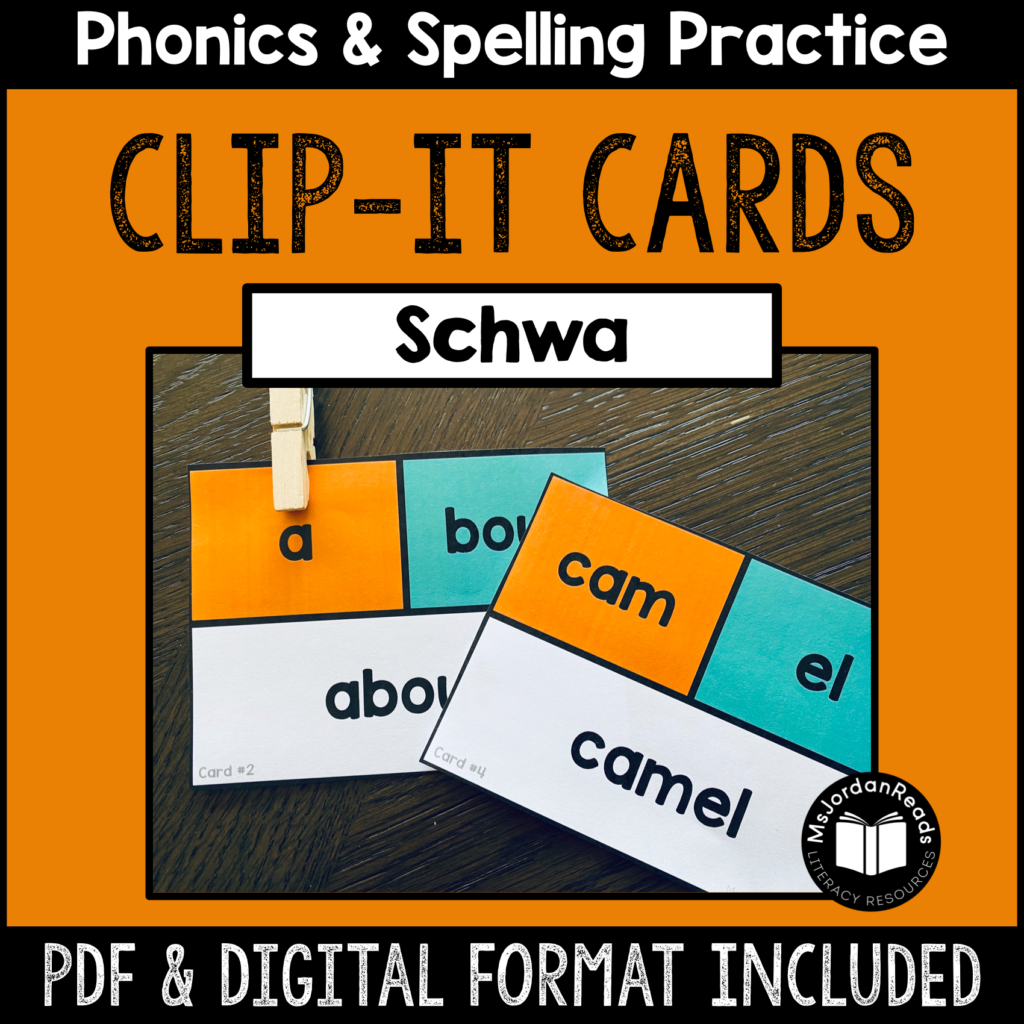 Clip-It Phonics & Spelling: Schwa- Printable and Google™ Slides ...