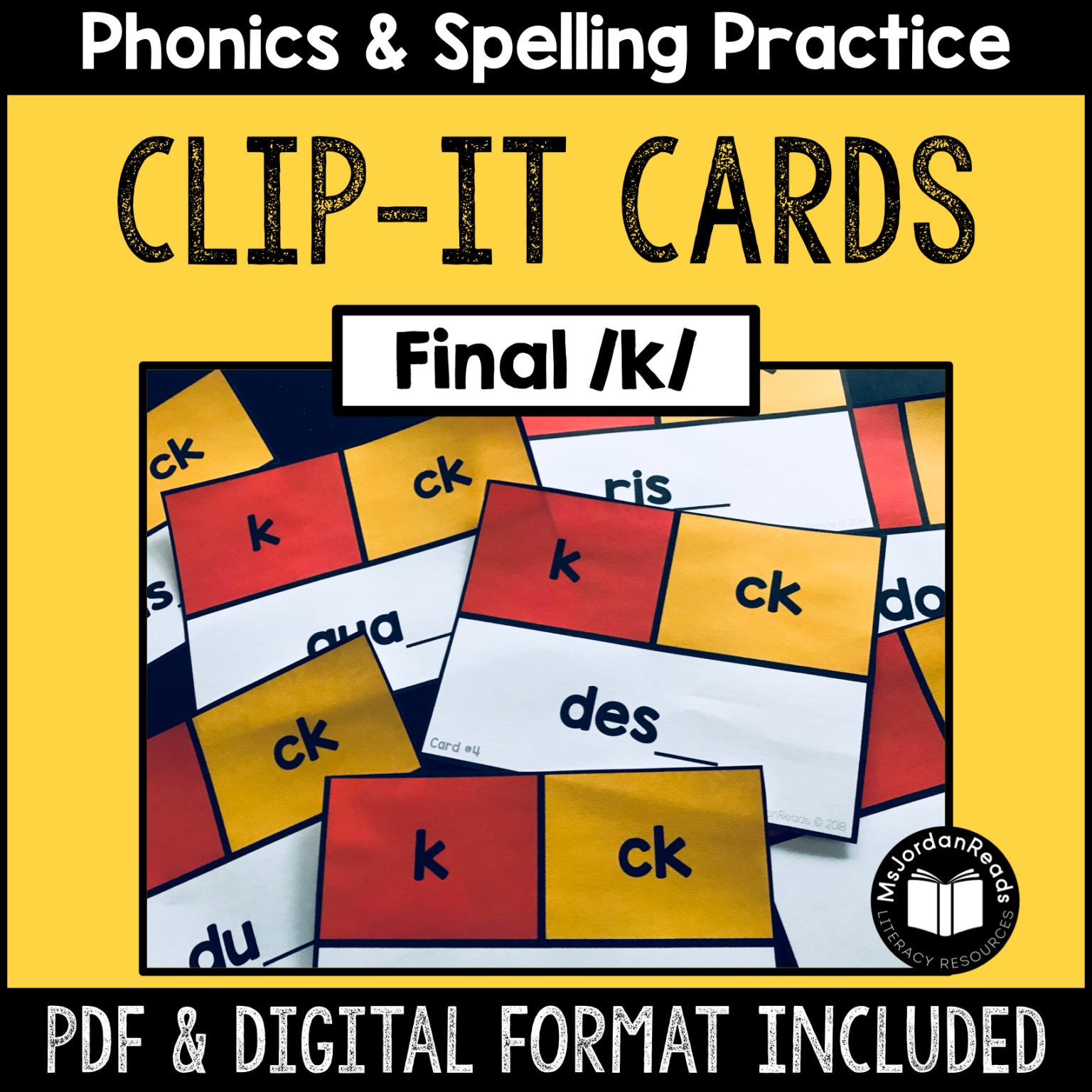 Clip-It Cards for Phonics and Spelling- Bundle - MsJordanReads