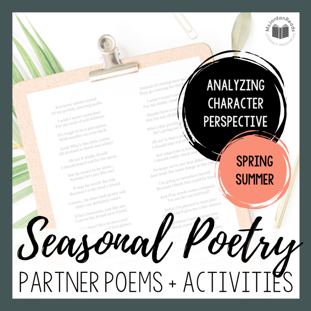Partner Poems + Activities | Seasonal Poetry Bundle | SPRING + SUMMER ...