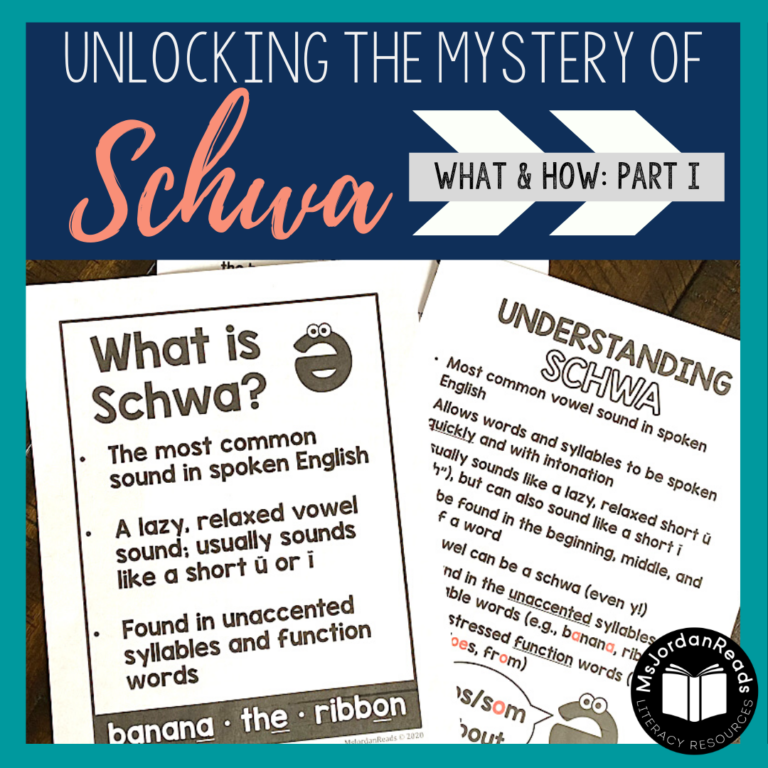 Unlocking the Mystery of Schwa: The What & How (Part II) - MsJordanReads