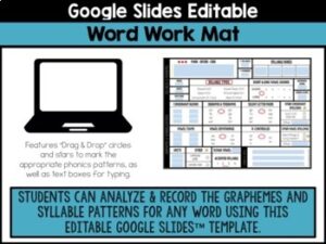 Phonics & Spelling Word Work Mat | PDF, Distance Learning & Google ...