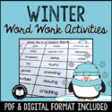 Holiday Word Work & Literacy Activity Bundle | Print & Digital | Google ...