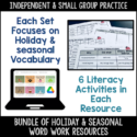 Holiday Word Work & Literacy Activity Bundle | Print & Digital | Google ...