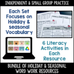 Holiday Word Work & Literacy Activity Bundle | Print & Digital | Google ...