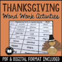 Holiday Word Work & Literacy Activity Bundle | Print & Digital | Google ...