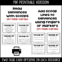 "Scoop It" Fluency Task Cards - Set 6 - Printable and Google™ Classroom ...
