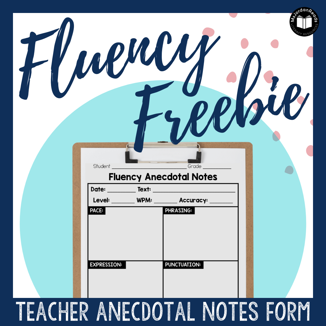 FluencyAnecdotalNotes_Freebie_MsJordanReads - MsJordanReads