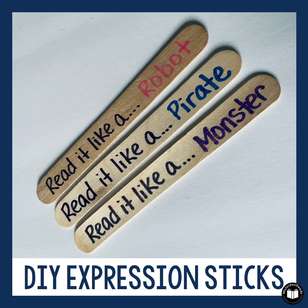Add Fluency Fun to Your Literacy Centers with DIY Expression Sticks ...