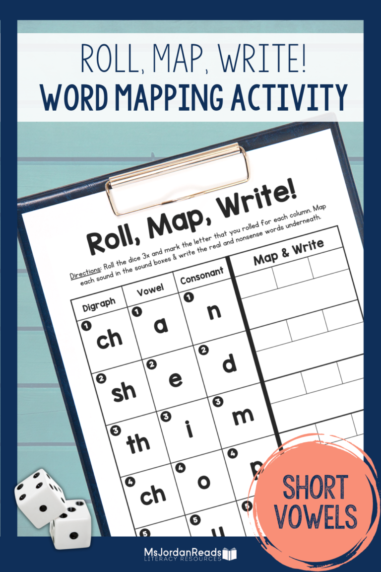 How to Use "Roll, Map, Write" Word Mapping Activity to Develop Phonics ...