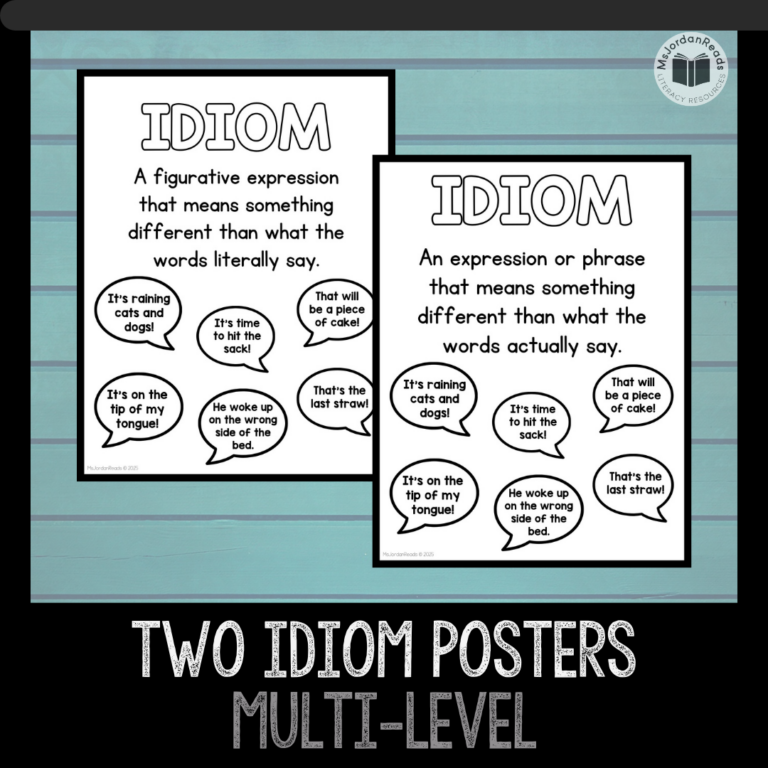 Figurative Language: Silly Idiom Poetry + Graphic Organizers ...